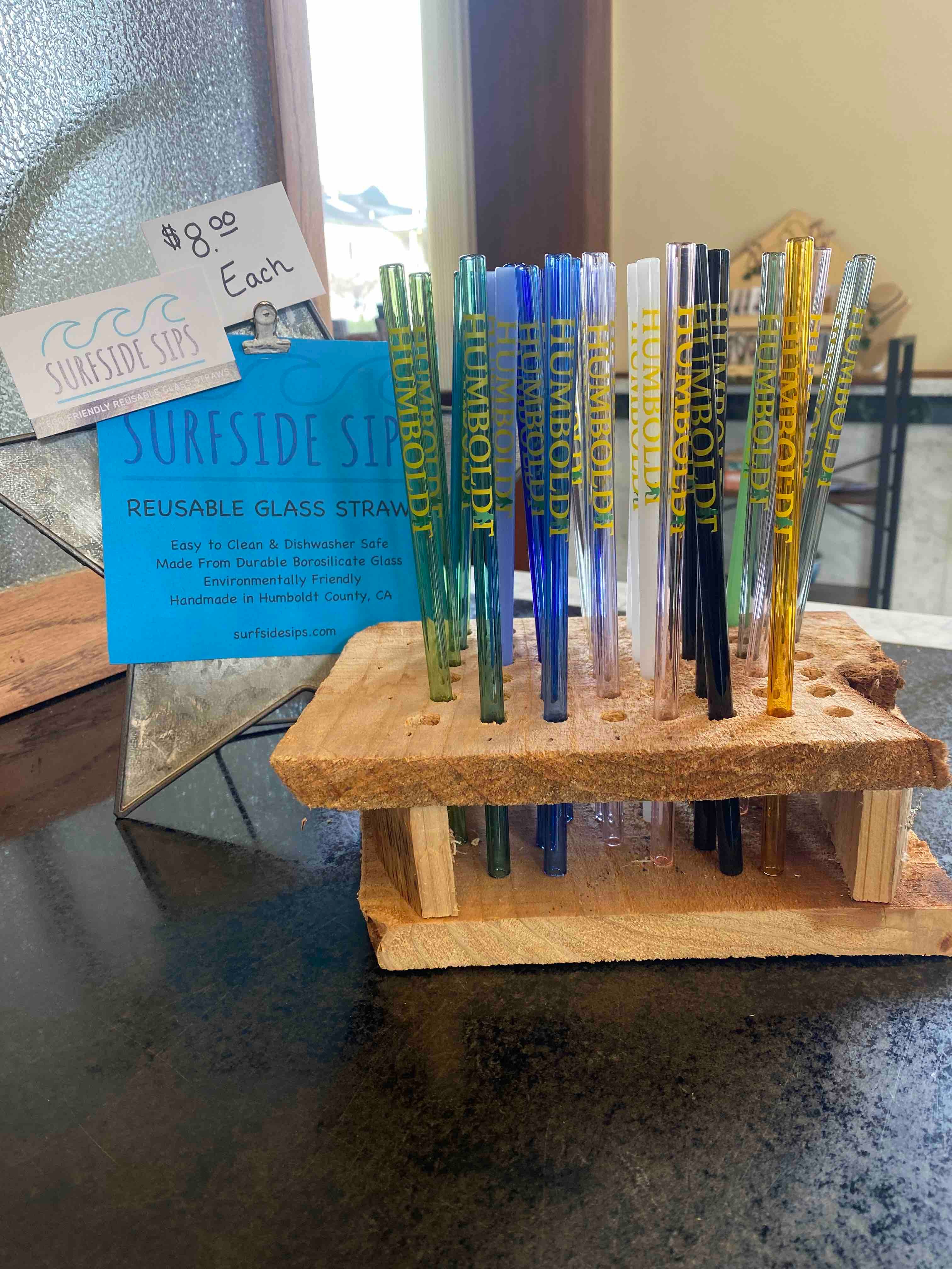 Surfside Sips - Glass Straws | Humboldt's Hometown Store